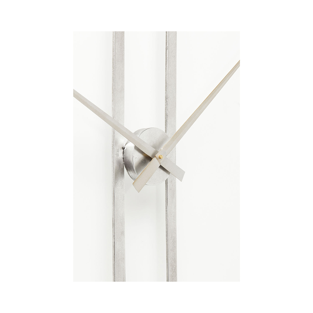 Reloj de Pared Clip Plata 60Cm